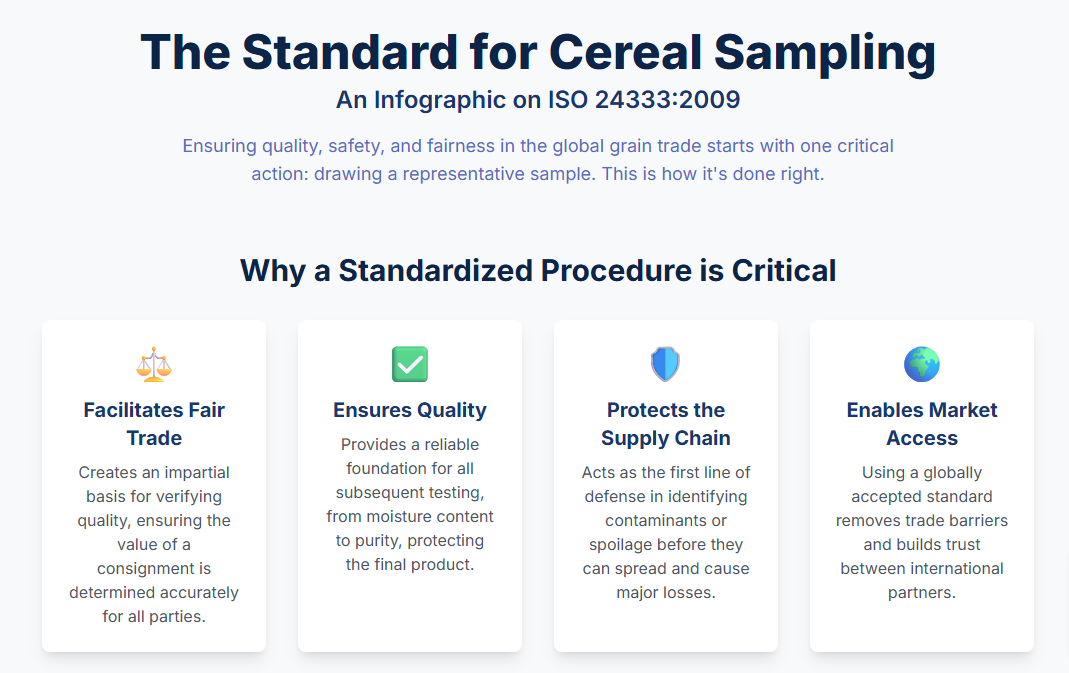 ISO 24333 Cereals and cereal products — Sampling